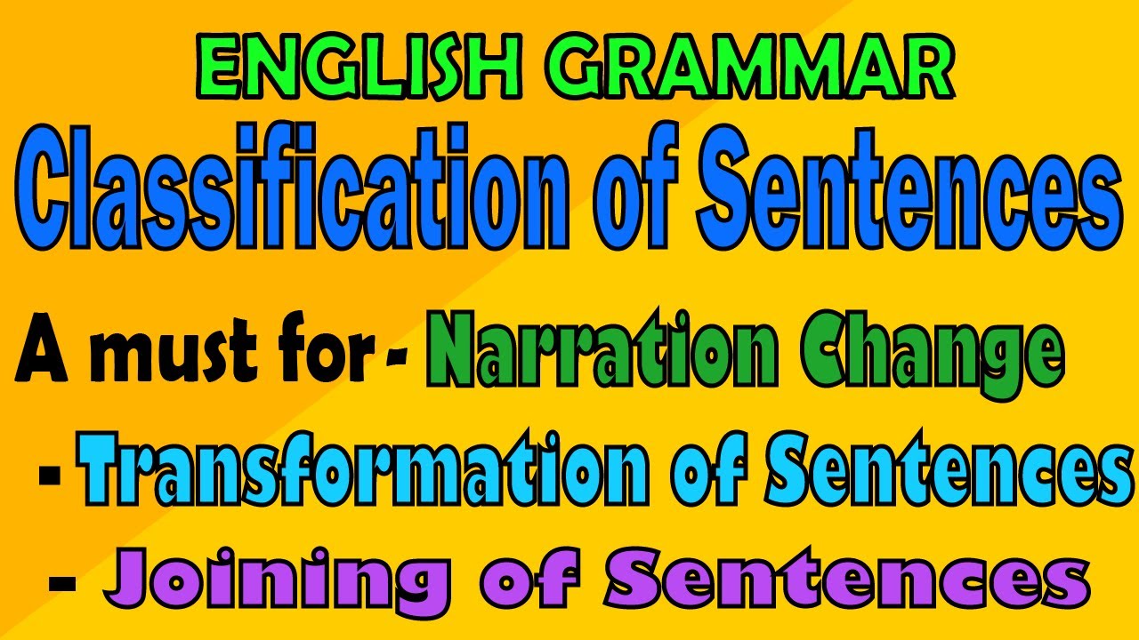 Classification of Sentences || Easy and Best Explanation - YouTube