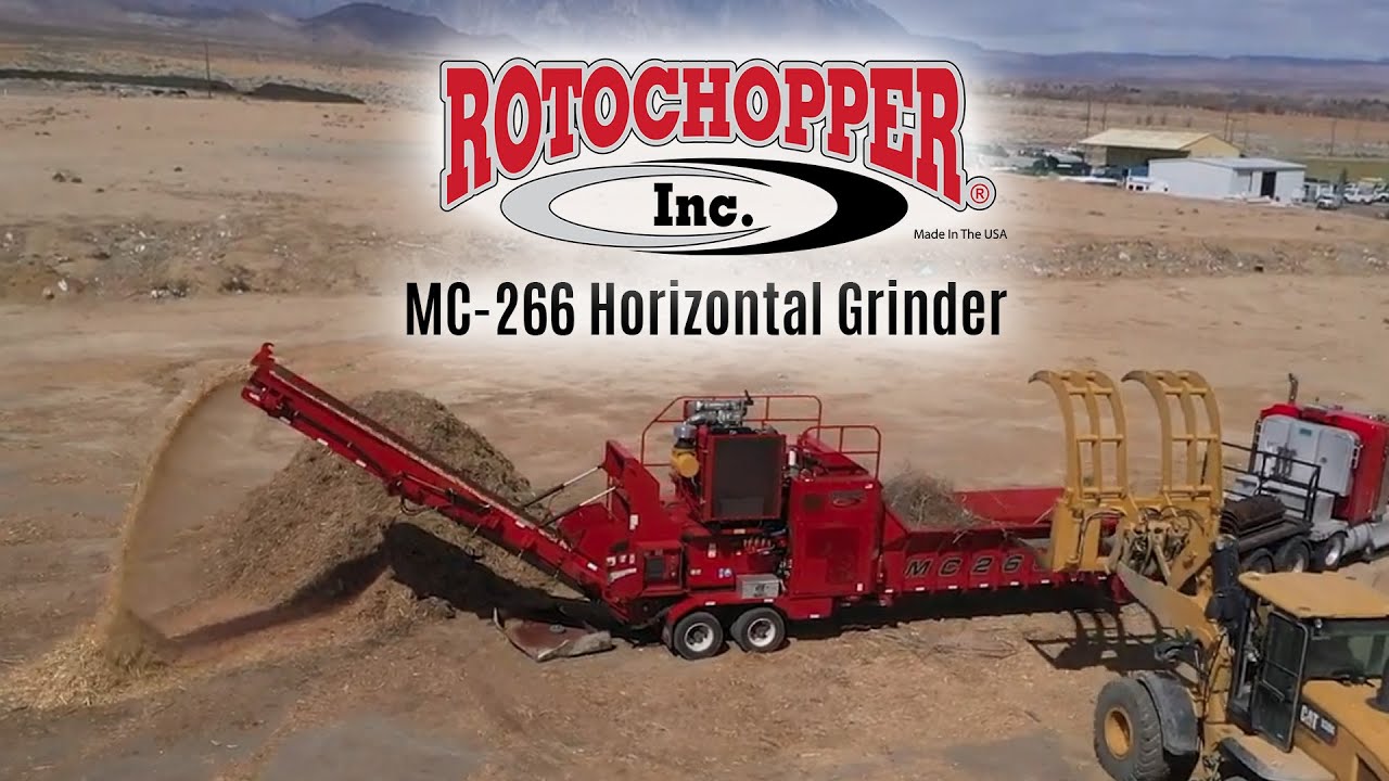 Rotochopper MC-266 Grinding Green Waste - YouTube