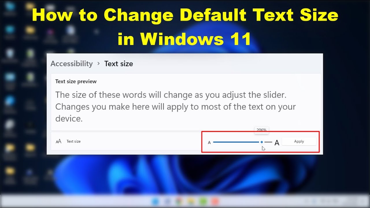 How to Change Text Size in Windows 11 PC/Laptop - YouTube