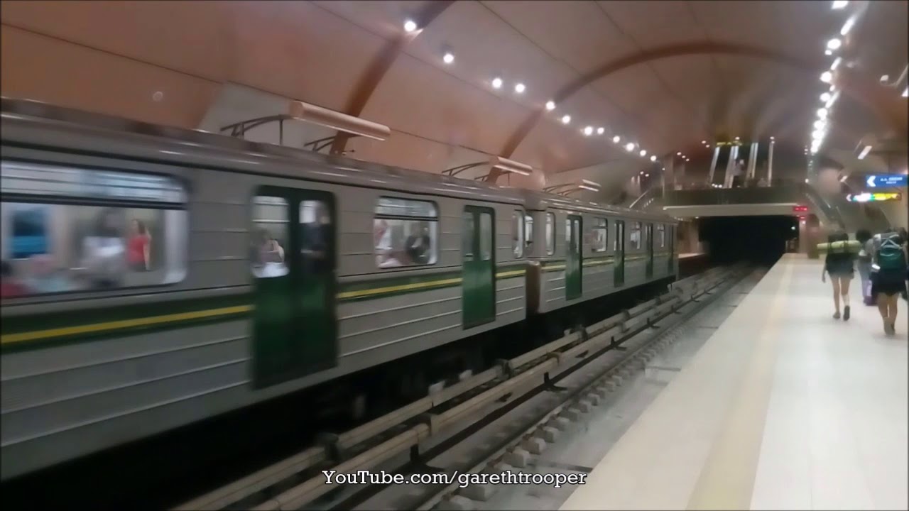 Sofia Metro Train Type 81-717/714 Metrovagonmash at Serdika Station - YouTube