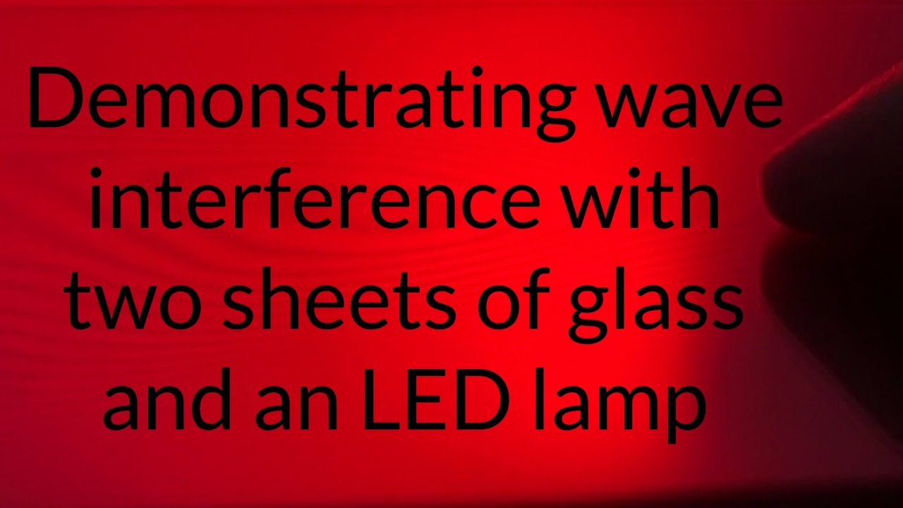 Demonstrating wave interference with two sheets of glass and an LED ...