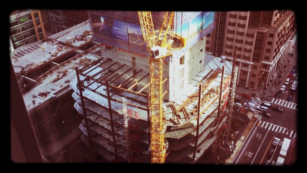 Salesforce tower construction update - YouTube