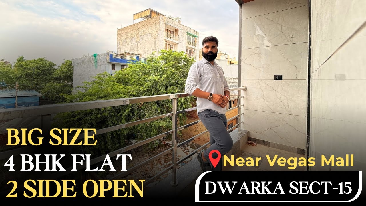 Big Size 4Bhk Flat 2Side Open In Dwarka Sect-15 With Common Roof Right ...