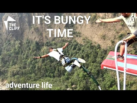 adventure bungy jump the cliff kusma parbat - YouTube