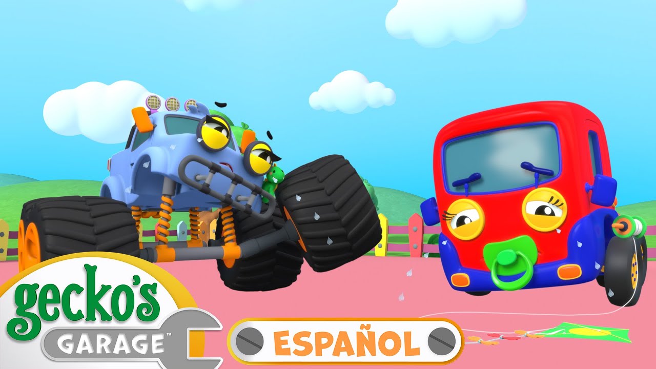 El camión monstruo y el bebé camión 🚌🐸 Garaje de Gecko | Carros para ...