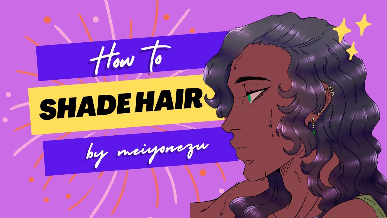 DIGITAL ART TUTORIAL - How to Shade Hair! - YouTube