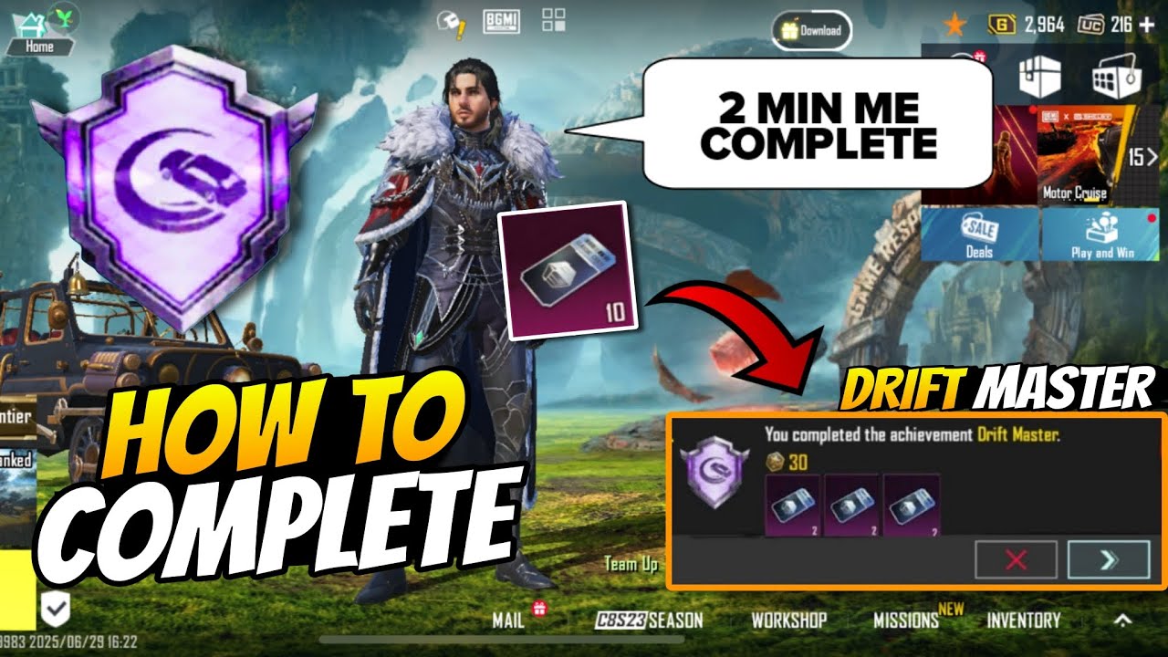 How To Complete Drift Master Achievement in BGMI | Drift Master ...