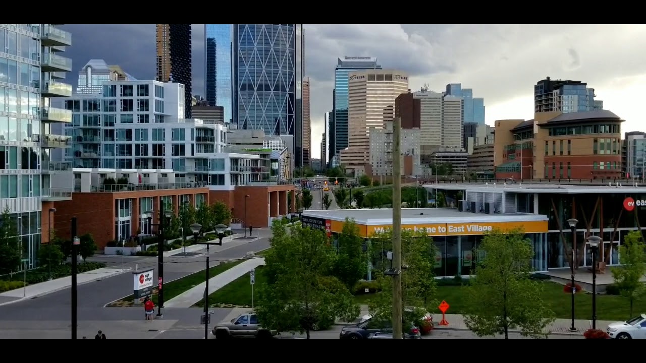 Calgary, Alberta. View from the East Village. - YouTube