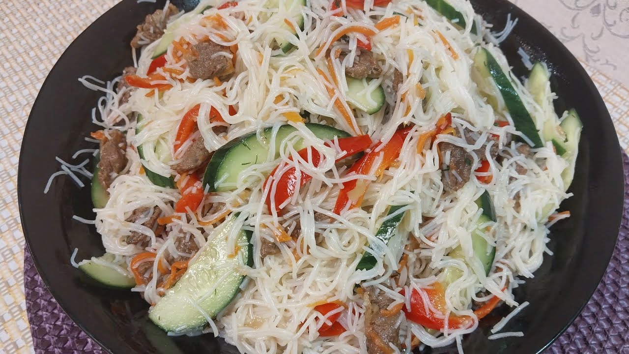 Салат ФУНЧОЗА Супер рецепт! Funchose salad !👍👍👍 - YouTube