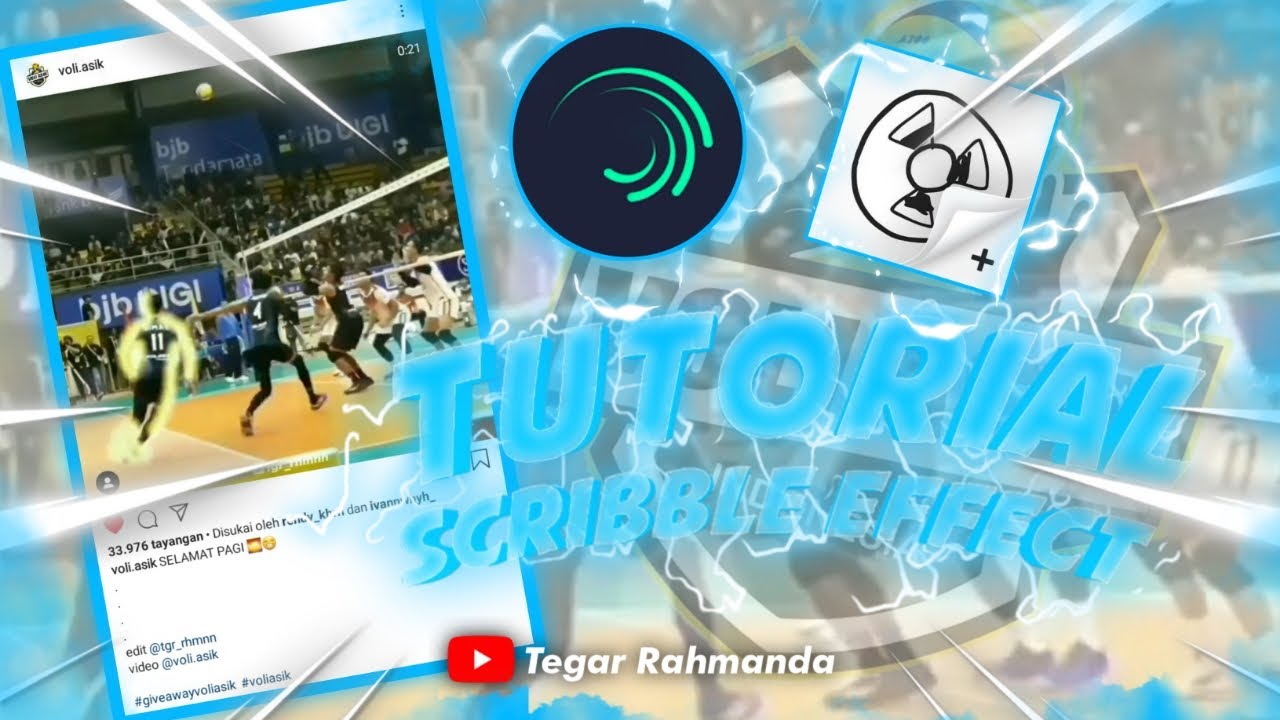 Tutorial Scribble effect voli asik !!!! - YouTube