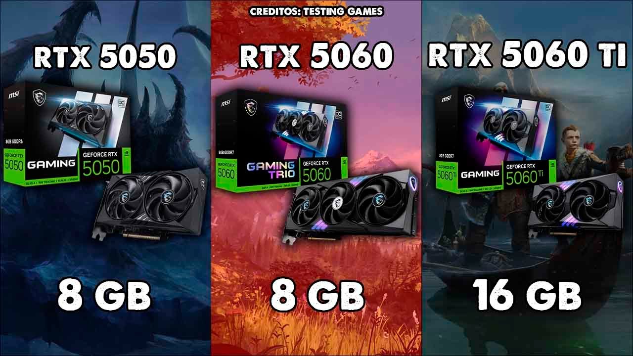RTX 5050 vs RTX 5060 vs RTX 5060 TI | 1080P - YouTube
