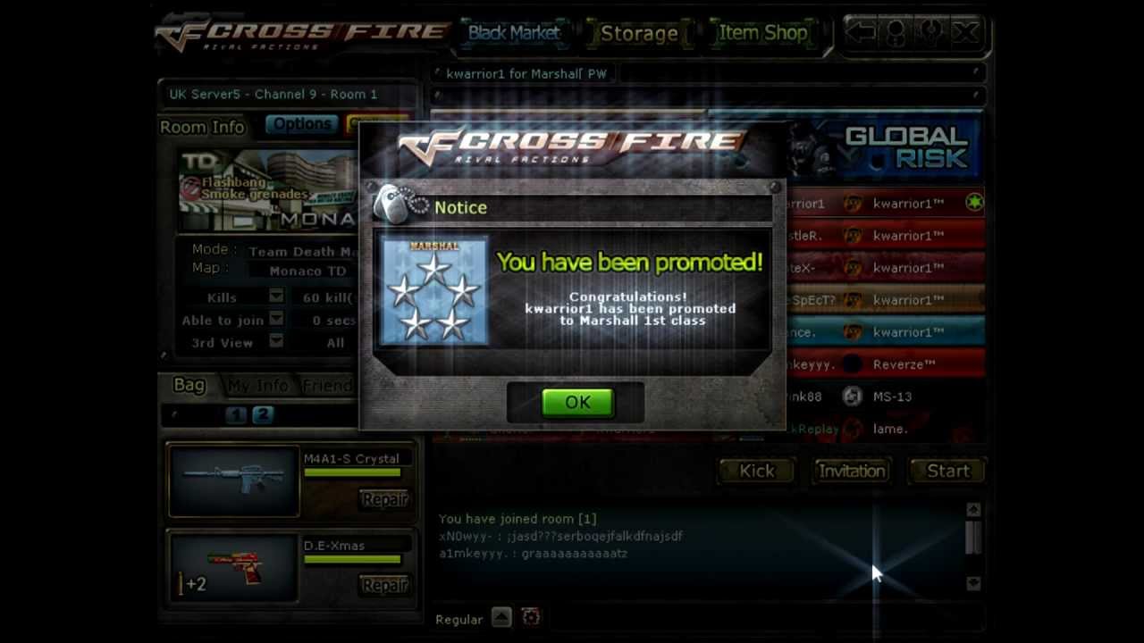 [CF] kwarrior1 lvl up to Marshal - YouTube
