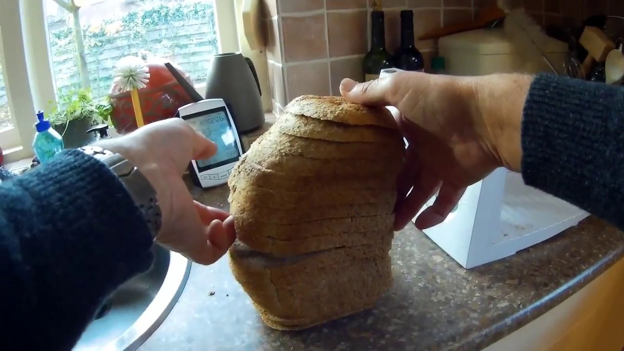 Bread making with DOMO machine and cutting slices - YouTube