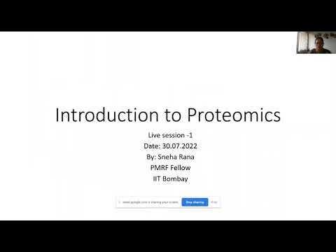 NPTEL Proteomics Course 30 July 2022 Week 1 - YouTube