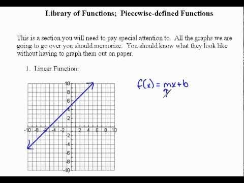 Library of Functions part 1 3.4 - YouTube