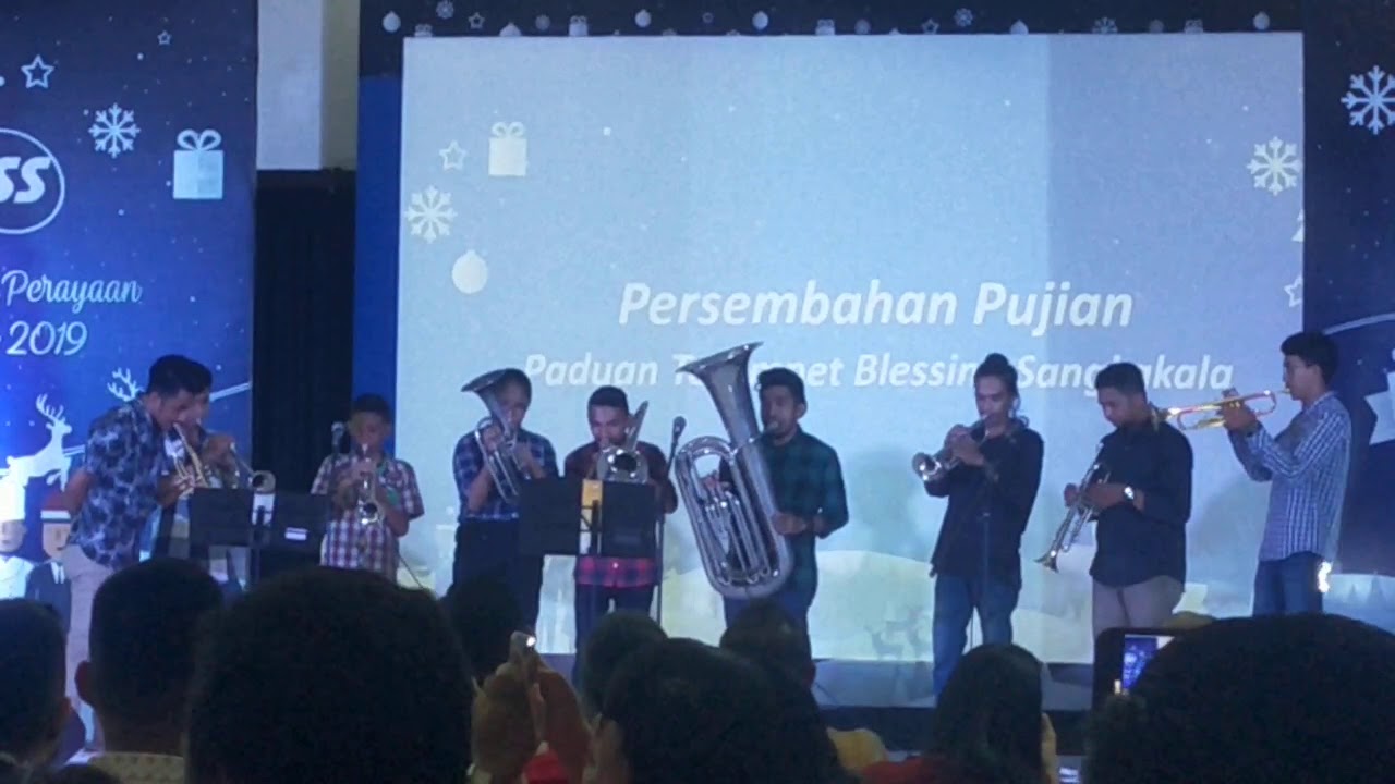 Persembahan Pujian Paduan Terompet Blessing Sangkakala || Natal ISS ...