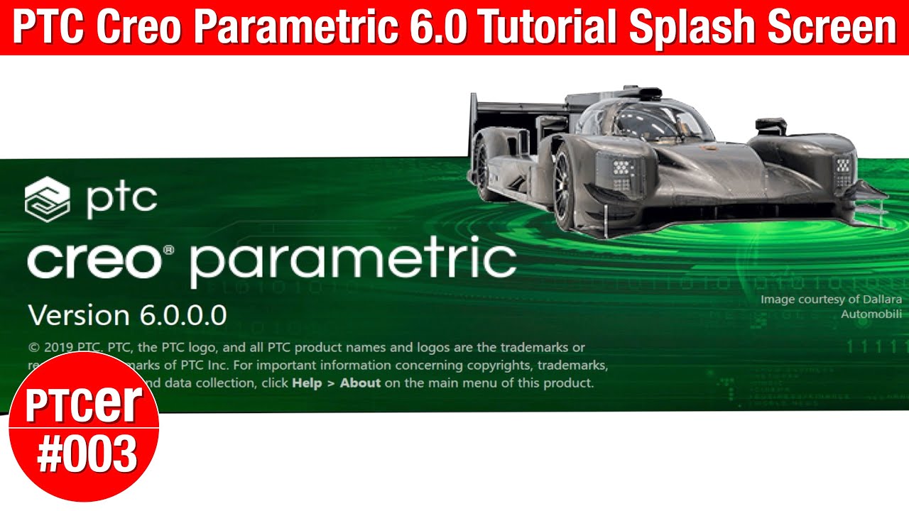PTC Creo Parametric 6.0 Tutorial Splash Screen | PTC Creo Parametric 6 ...
