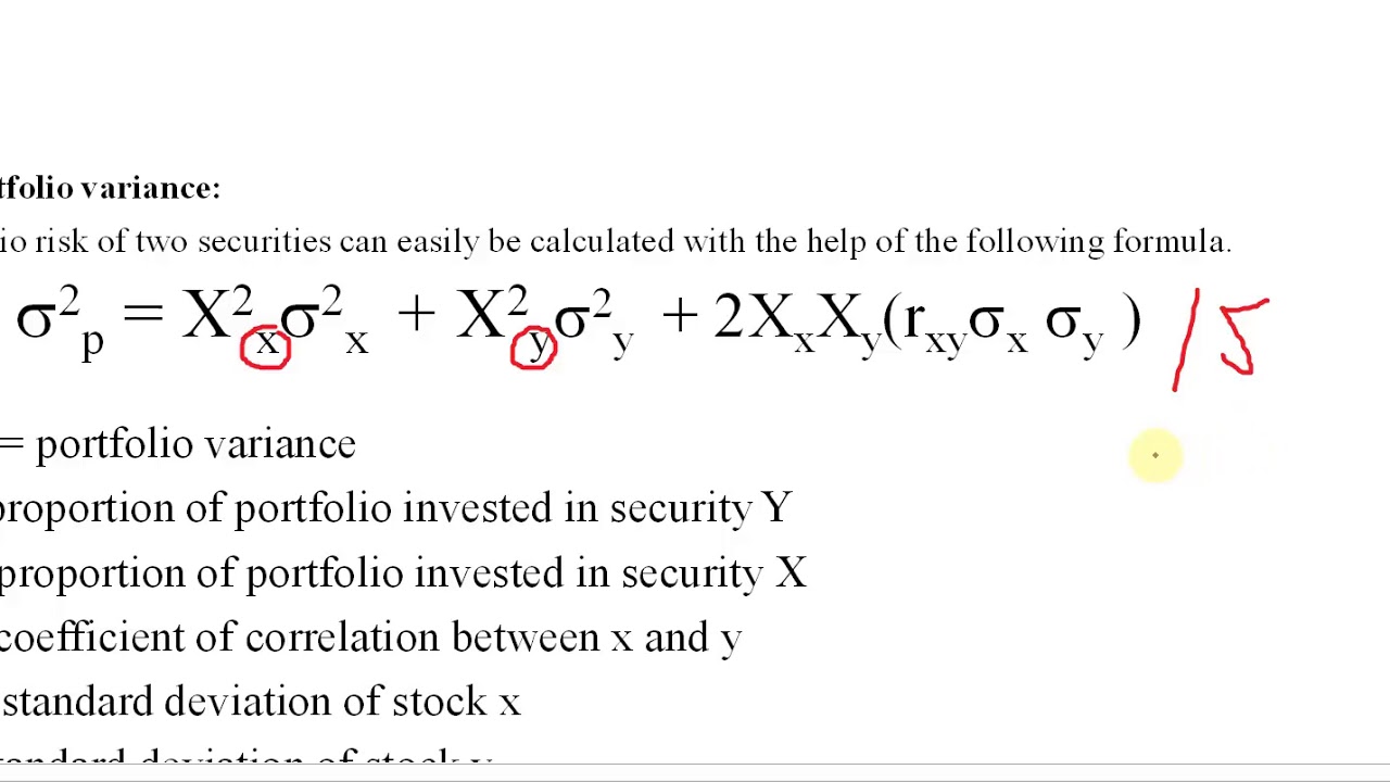 Lecture 52 Example 1 of Portfolio Variance - YouTube