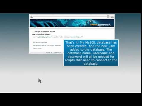 How to setup a database using the MySQL Database Wizard in cPanel - YouTube