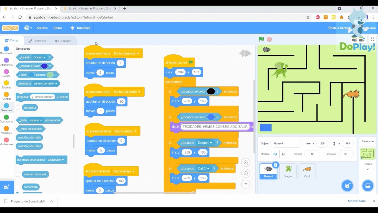 SCRATCH LABERINTO I #scratch #programming #steam #programación # ...