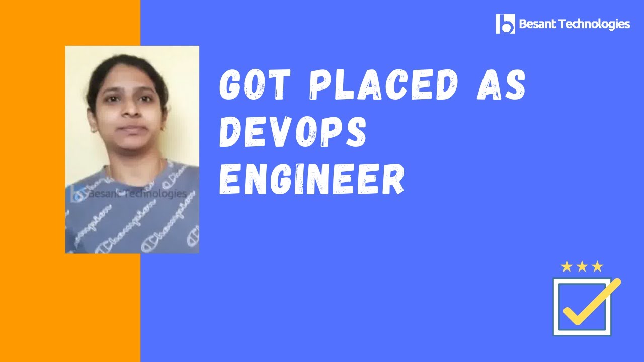 Niramala Got Placed as DevOps Engineer | AWS DevOps Course with Placements | Besant Technologies ...