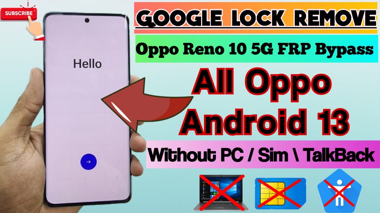 OPPO Reno 10 Pro 5g Frp unlock | All OPPO Mobile Android 12 / 13 Frp ...