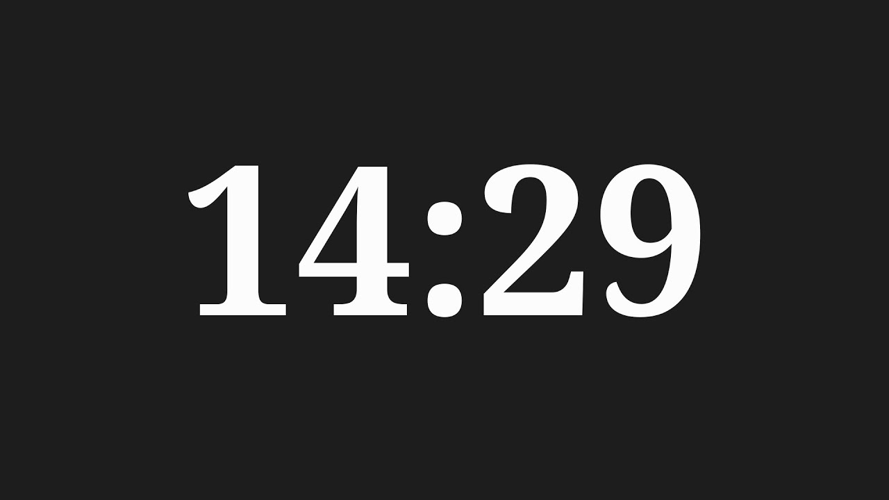 14 Minutes 29 Seconds Countdown Timer - YouTube