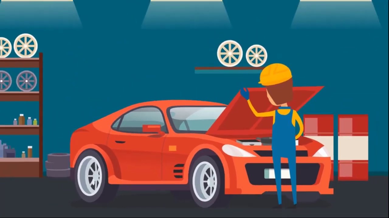 Auto Repair Service 2D Animated Promo Video - YouTube