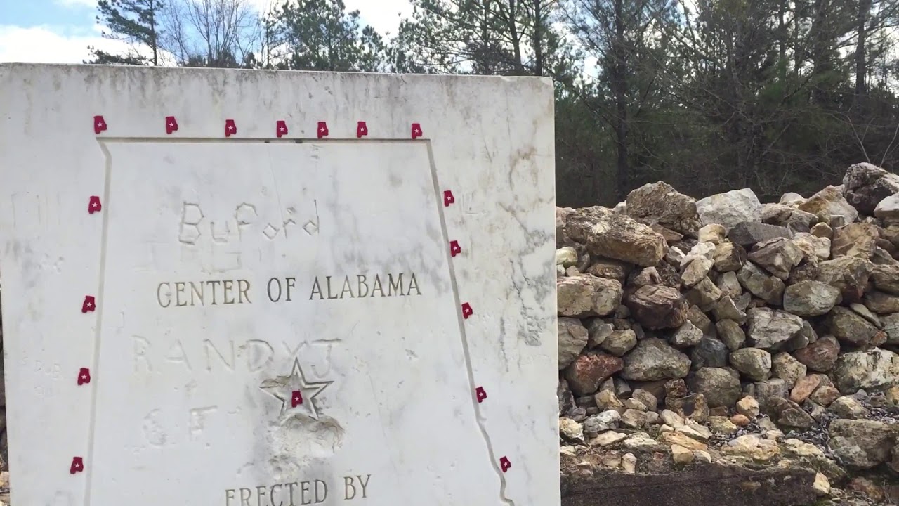 Center of Alabama Monument Montevallo Alabama - YouTube