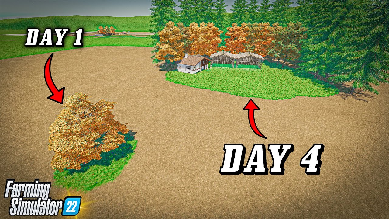 4 Years with 0$ on No Forestry Flat Map - Farming Simulator 22 ...