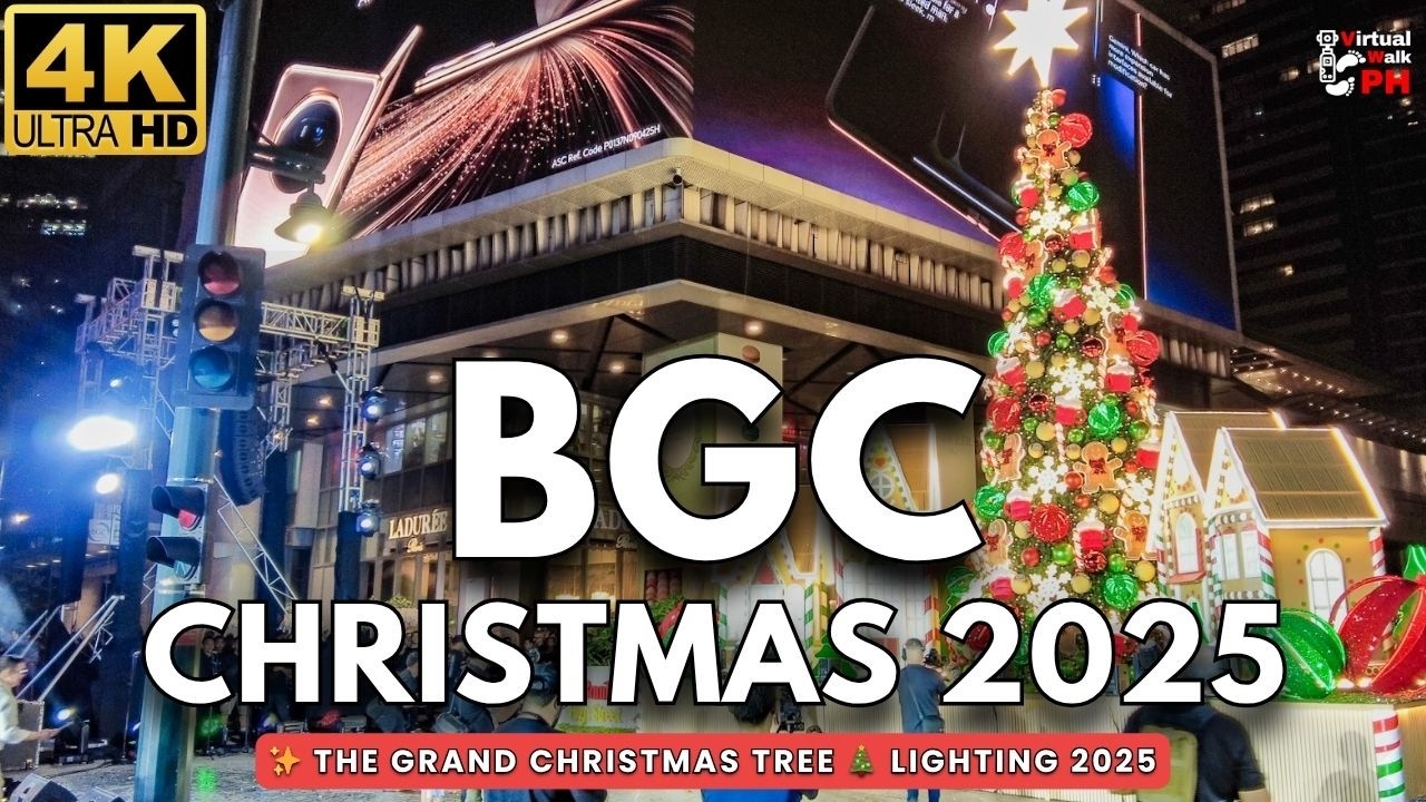[4K] AMAZING Christmas Tree Lighting BGC High Street Philippines ...