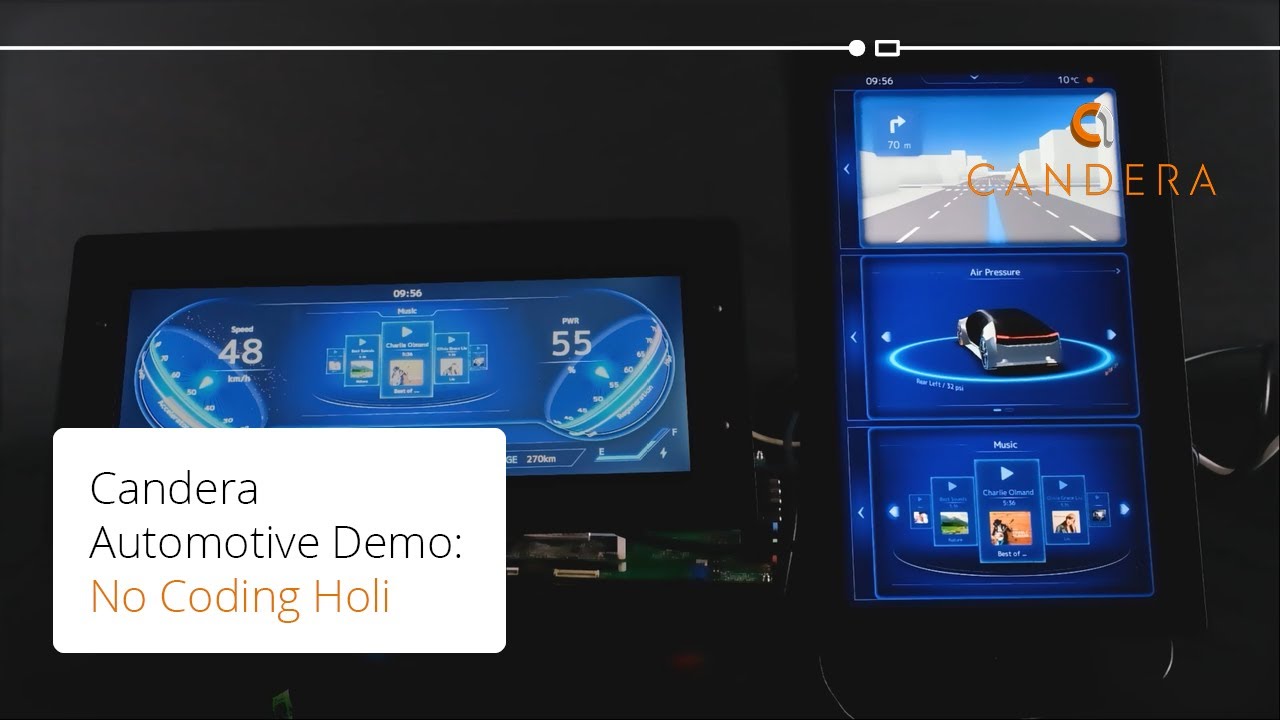 NoCoding Automotive demo: Renesas R-Car H3 demo on a cluster & IVI at ...