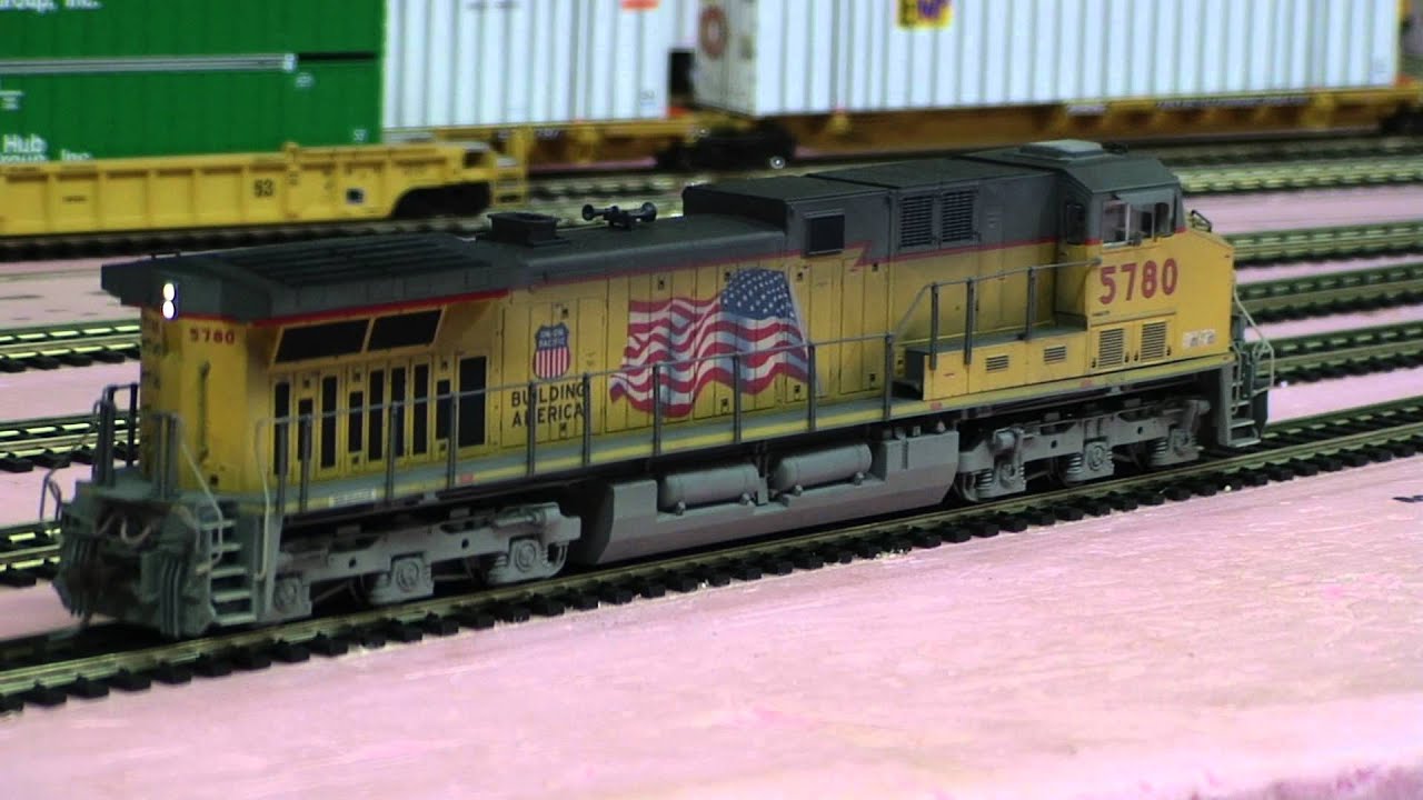Custom Weathered Kato AC4400 UP #5780 with Tsunami Sound - YouTube