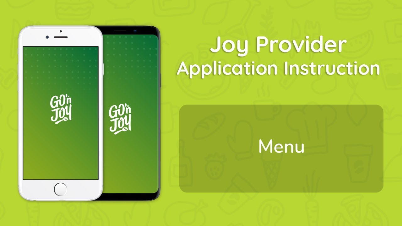 Joy Provider Application Instruction - Menu - YouTube