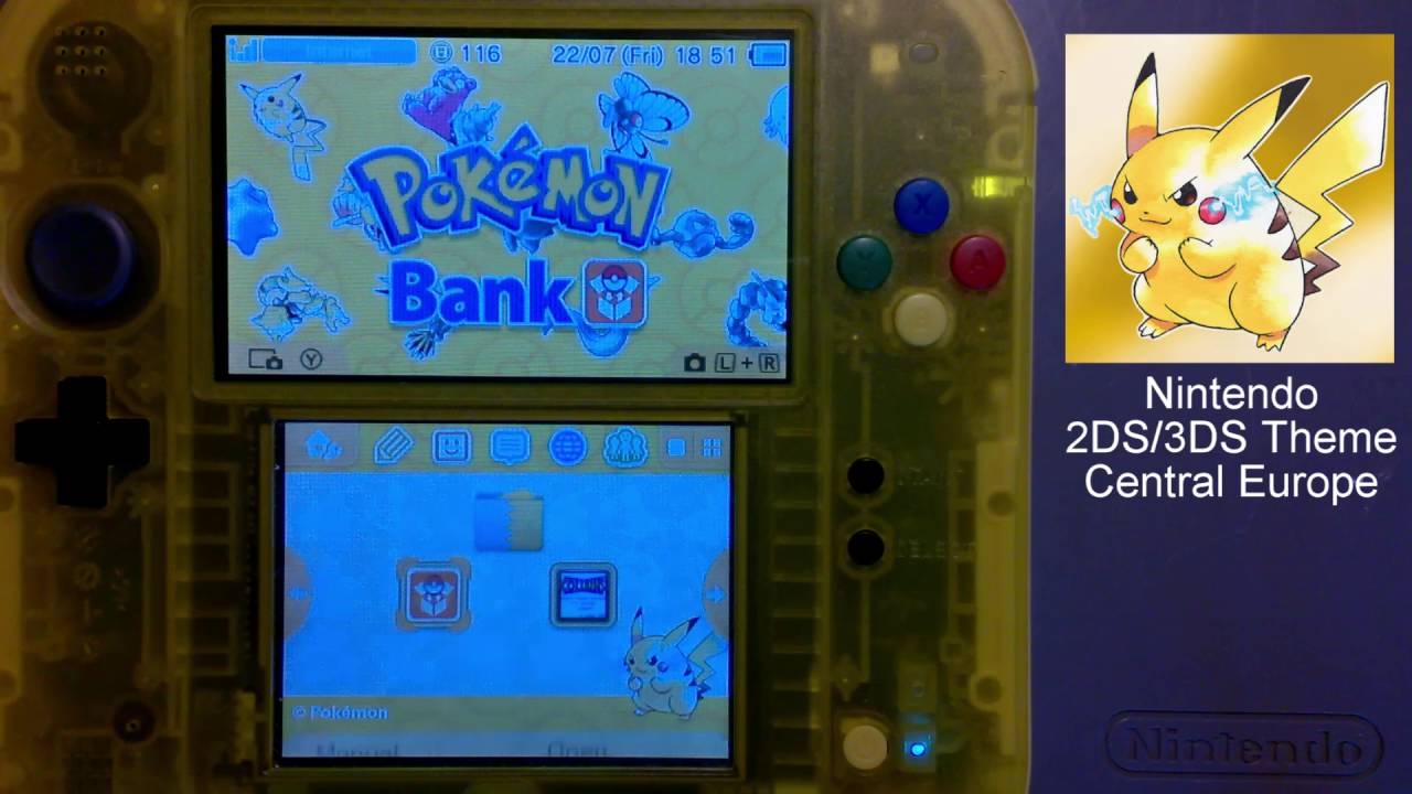 Pokemon Yellow Version Theme for Nintendo 2DS 3DS (Europe) - YouTube