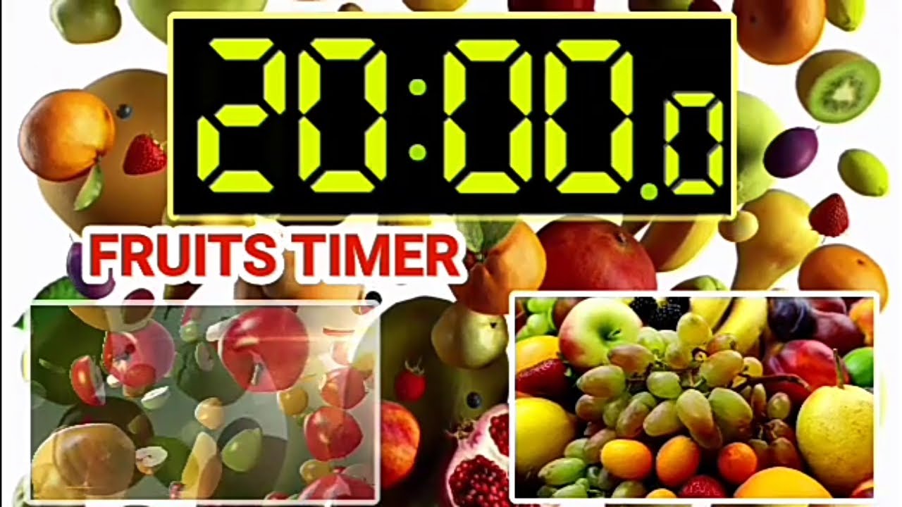 20 Minutes Countdown (Fruit Timer Countdown) Remix Flying Fruit Music ...