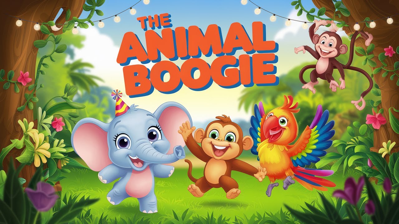 The Animal Boogie Dance Song for Kids | Fun Jungle Animals Song | Sing ...