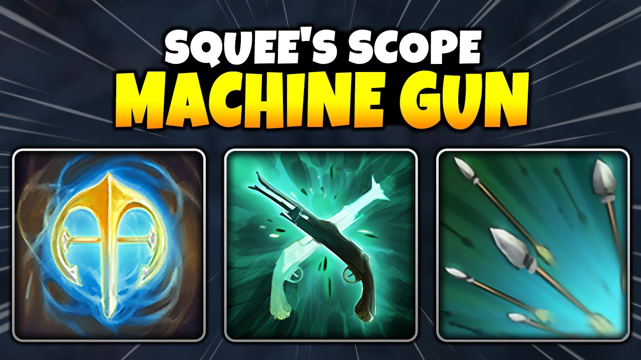 Techies Machine Gun FOCUS FIRE + GUNSLINGER | Ability Draft - YouTube