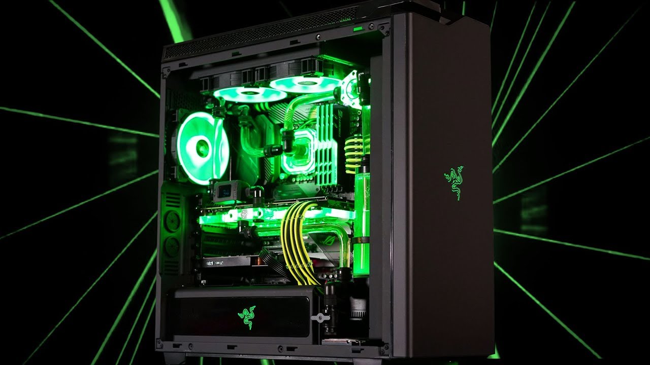RAZER Green Edition 초록수냉PC - YouTube