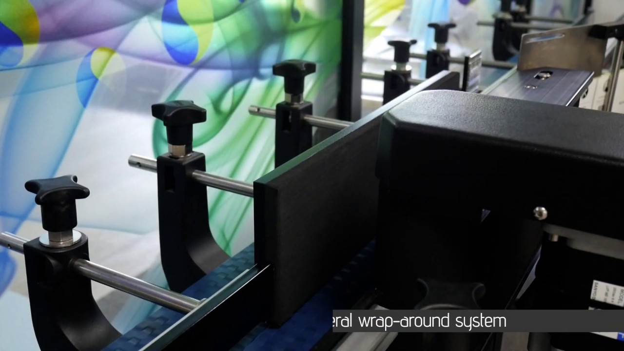 Reflex Labels - Bottle labelling (wrap around label applicator) - YouTube