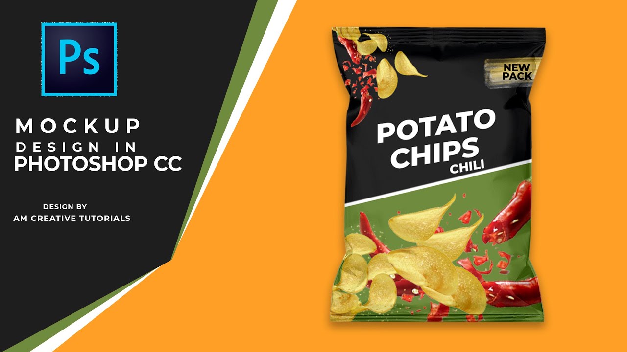 How to Make Realstic | Design a Chips Packaging | Mock-up in Photoshop ...