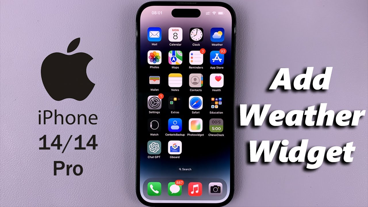 iPhone 14/14 Pro: How To Add Weather Widget On Home Screen - YouTube