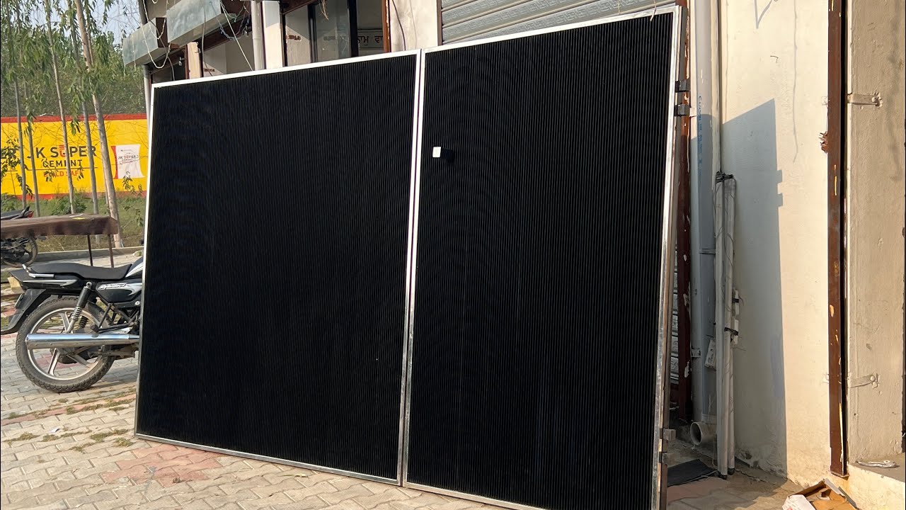 Black aluminum profile gate design | New Main Gate Design Full detail ...