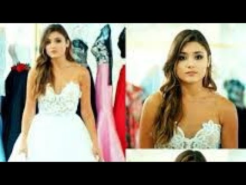 Hande Ercel in her wedding dress must watch - YouTube