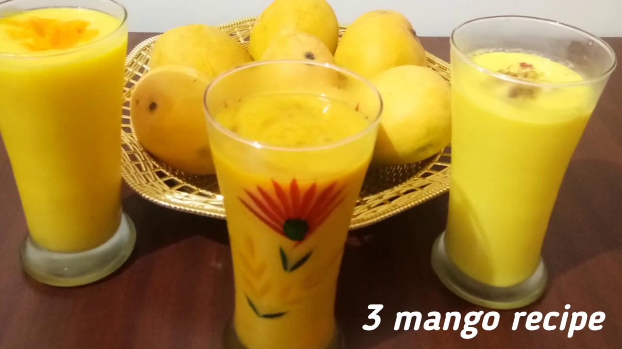 Mango series recipe - 4... 3 cold drinks of mangoes for summer - YouTube