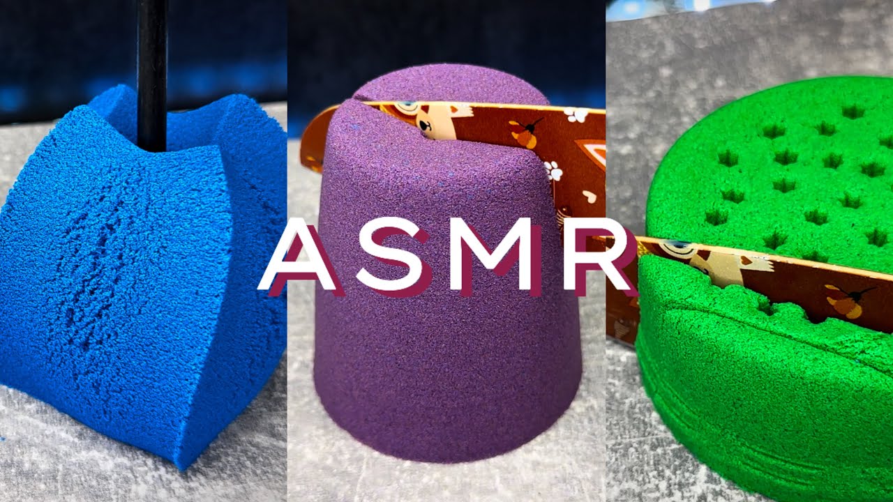 Soft satisfying ASMR | very relaxing kinetic sand 4K - YouTube