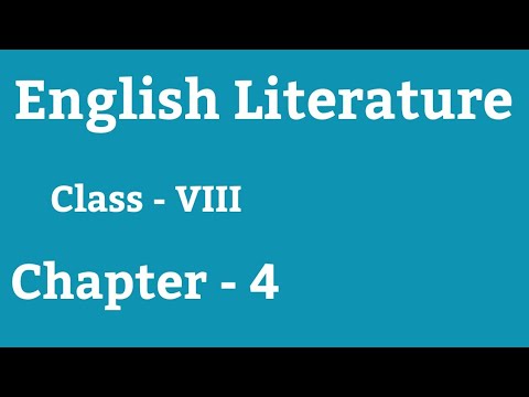 English Literature Class - VIII Chapter - 4 - YouTube