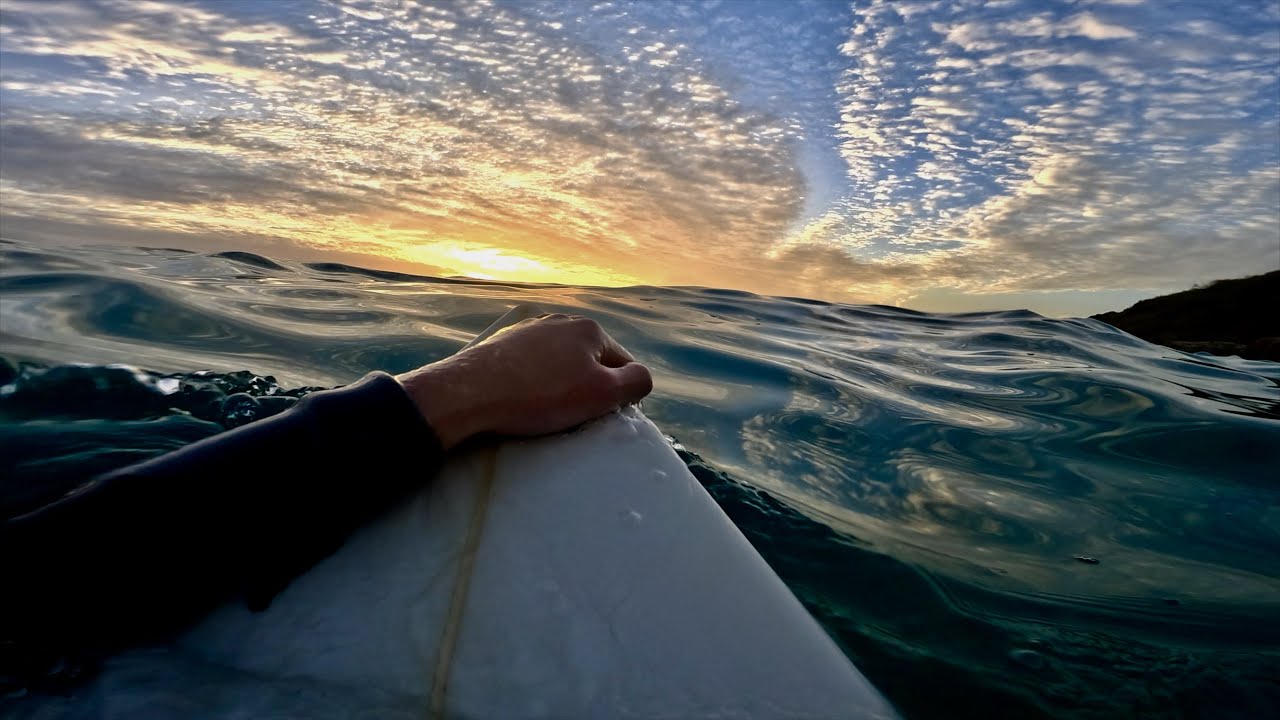 PERFECT SUNRISE WAVES! Glassy POV Surf - YouTube