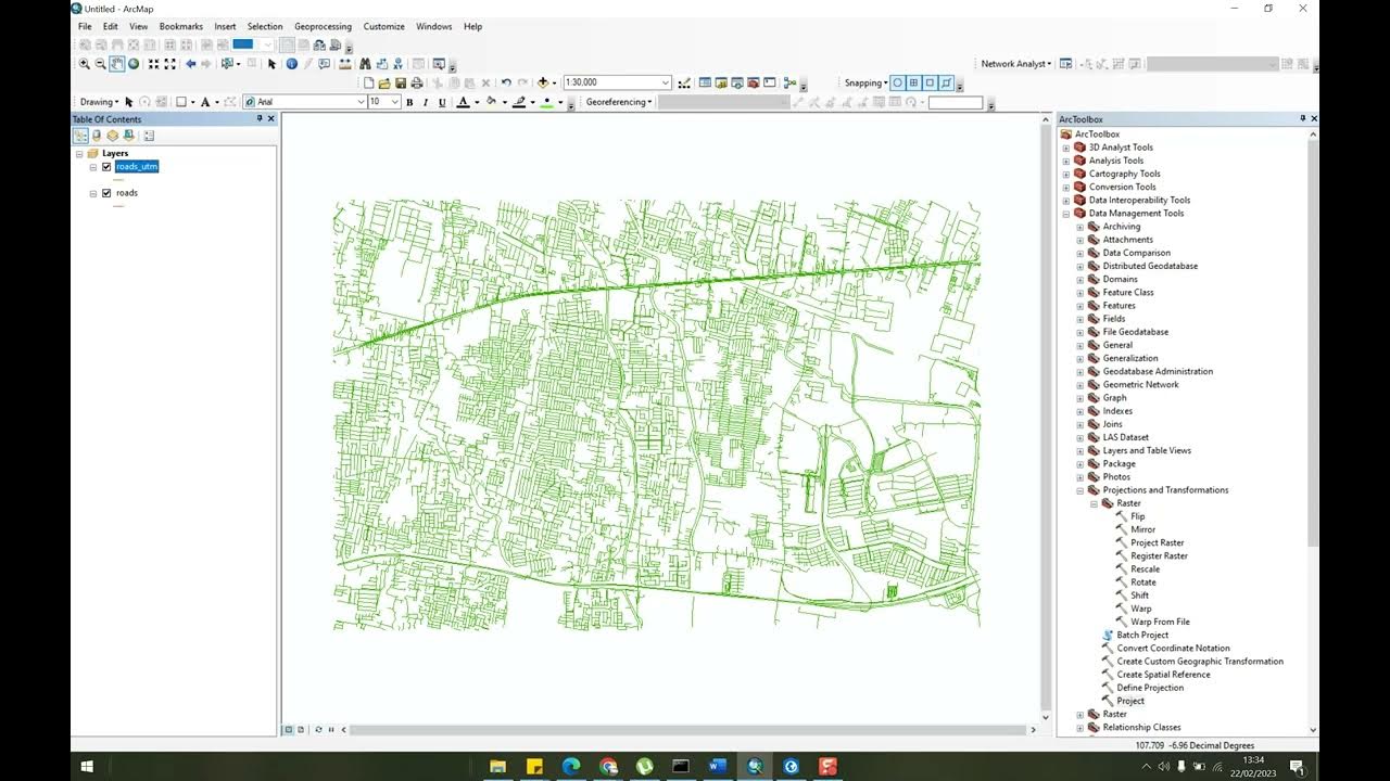 Konversi Koordinat dari GCS ke UTM (PCS) - YouTube