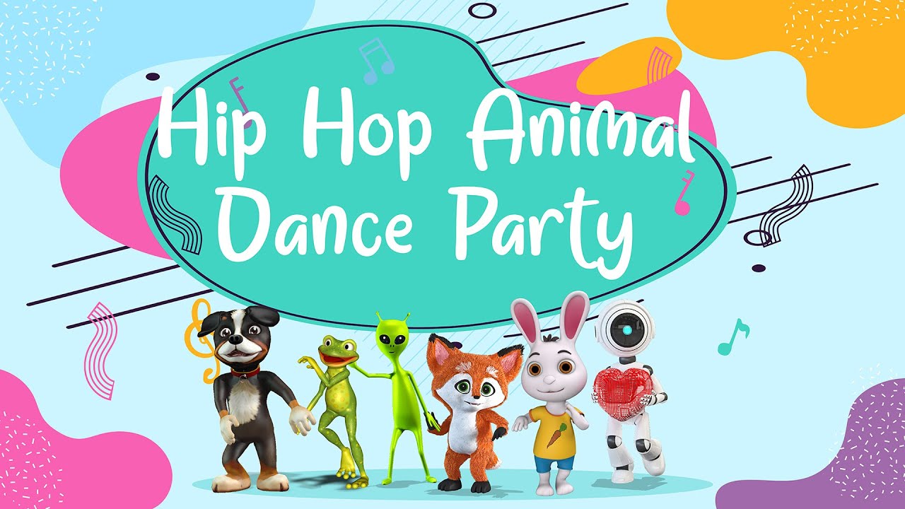 Hip Hop Animal Dance Party - Animated Fun for Kids! - YouTube